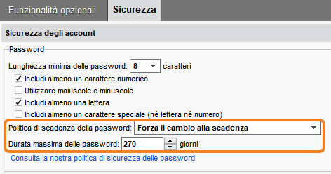Password e identificativi